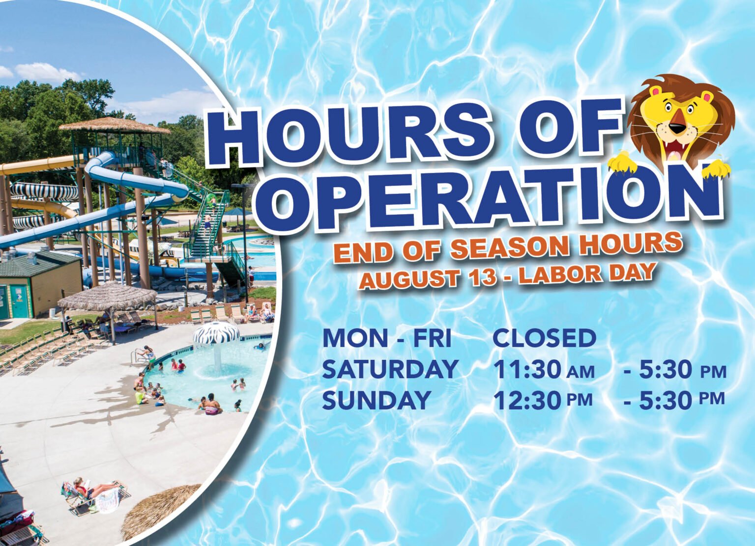 Is Lions Water Park Open